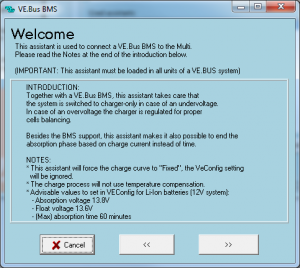 VEConfigure3 Assistants update - Victron Energy