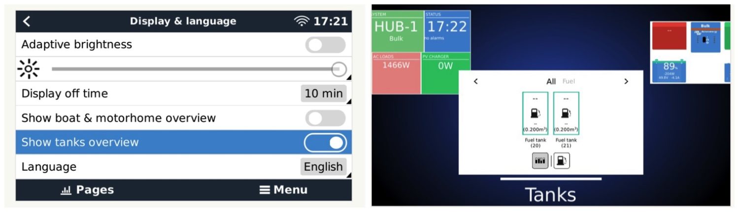 Venus OS v2.71 - new tank page and various other improvements - Victron ...