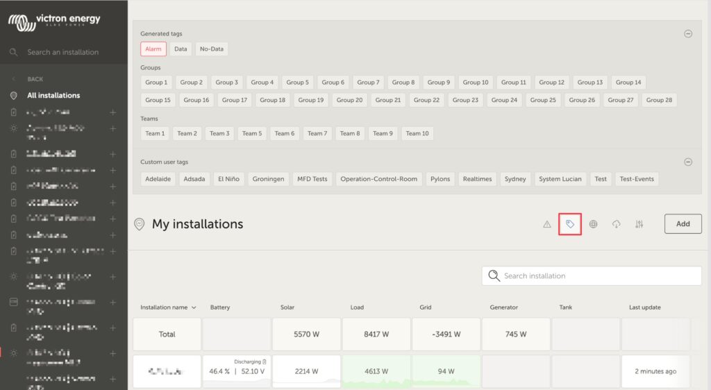 Enhanced Fleet Management Features for VRM - Victron Energy
