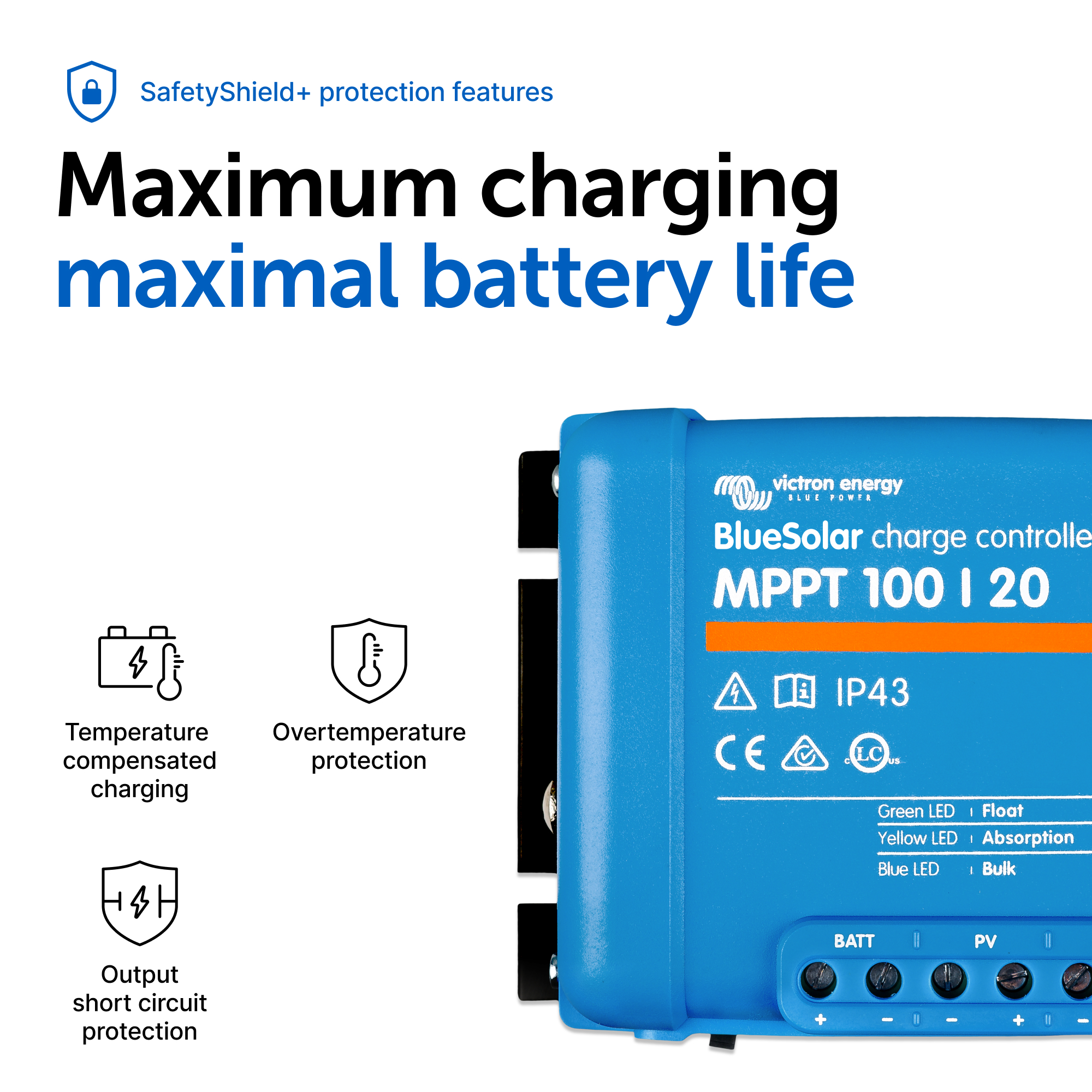 BlueSolar MPPT 75/10, 75/15 та 100/15 (12 / 24 Вольт + вихід ...