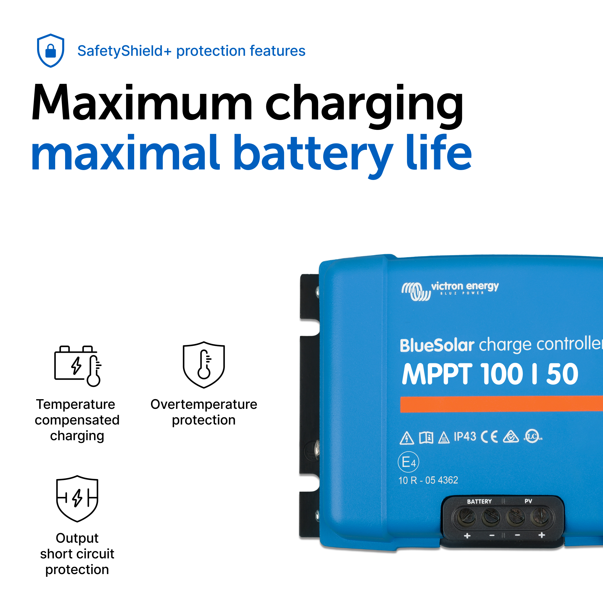 BlueSolar MPPT 100/30 & 100/50 | Victron Energy