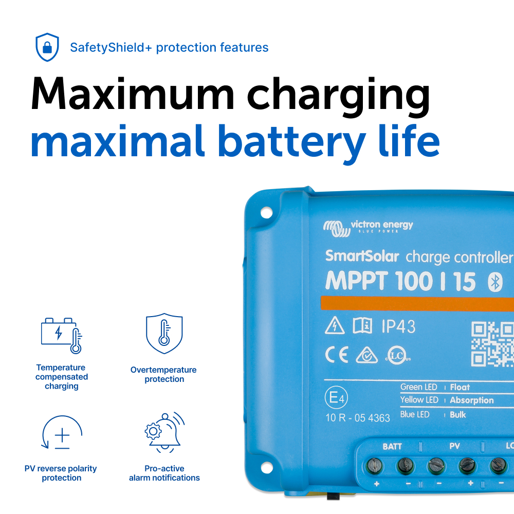 SmartSolar MPPT 75/10, 75/15, 100/15 & 100/20 | Victron Energy