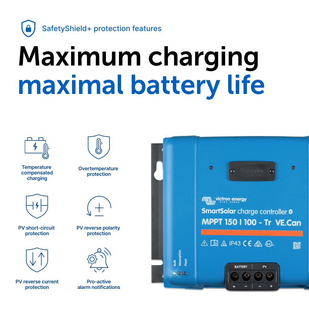 SmartSolar MPPT 150/70 up to 250/100 VE.Can | Victron Energy